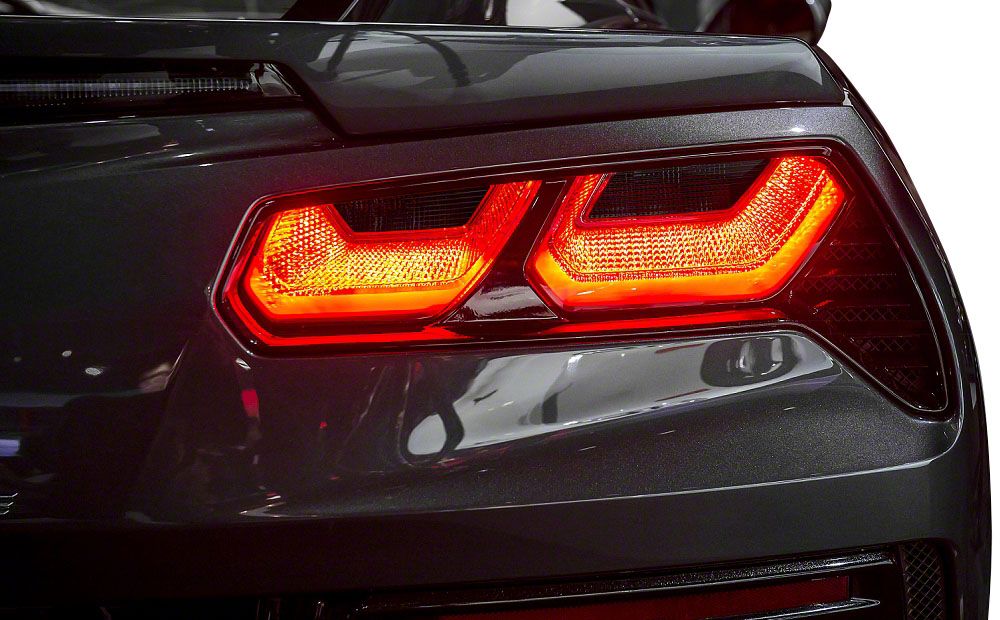 Corvette Tail Light Blackout Kit; Light Smoked Vinyl (14-19 Corvette C7 ...