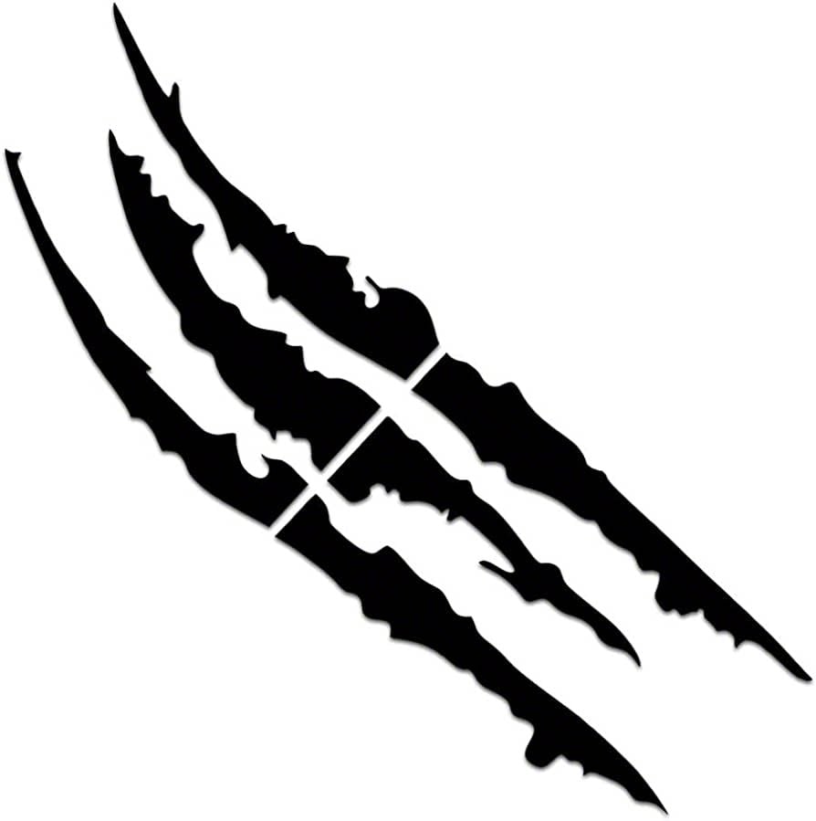 Corvette Vinyl Claw Thrash Mark Headlight Decal; Carbon Flash Metallic ...