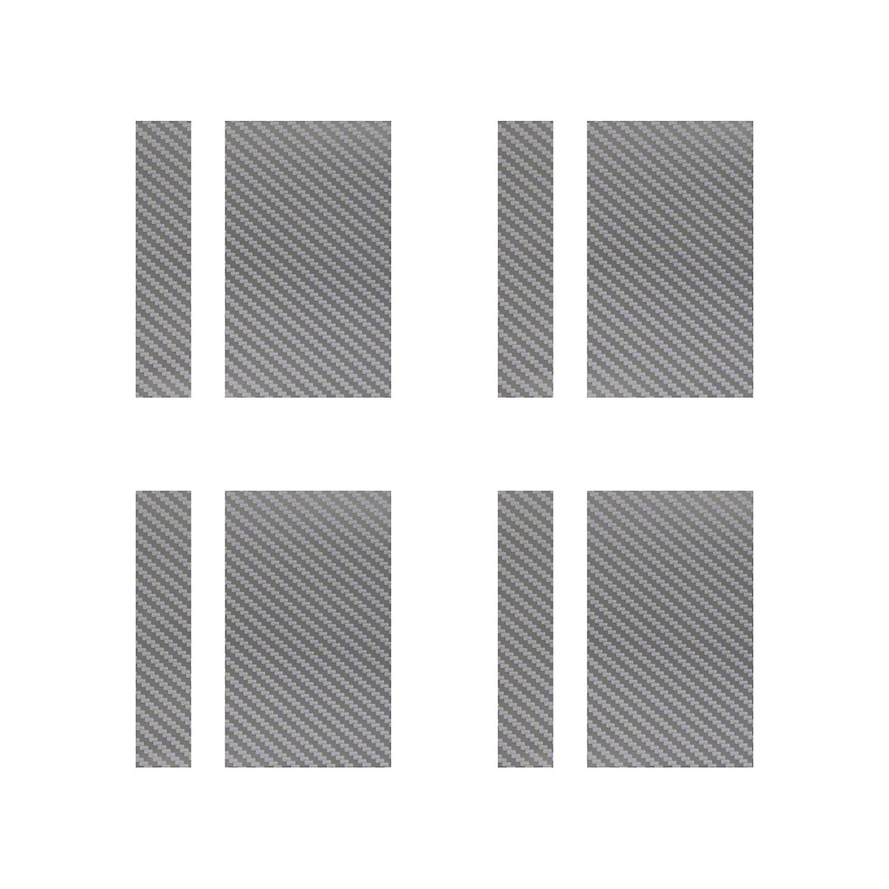 Corvette Vinyl Wheel Hash Mark Decals; Gray Gloss Carbon Fiber (97-26 ...