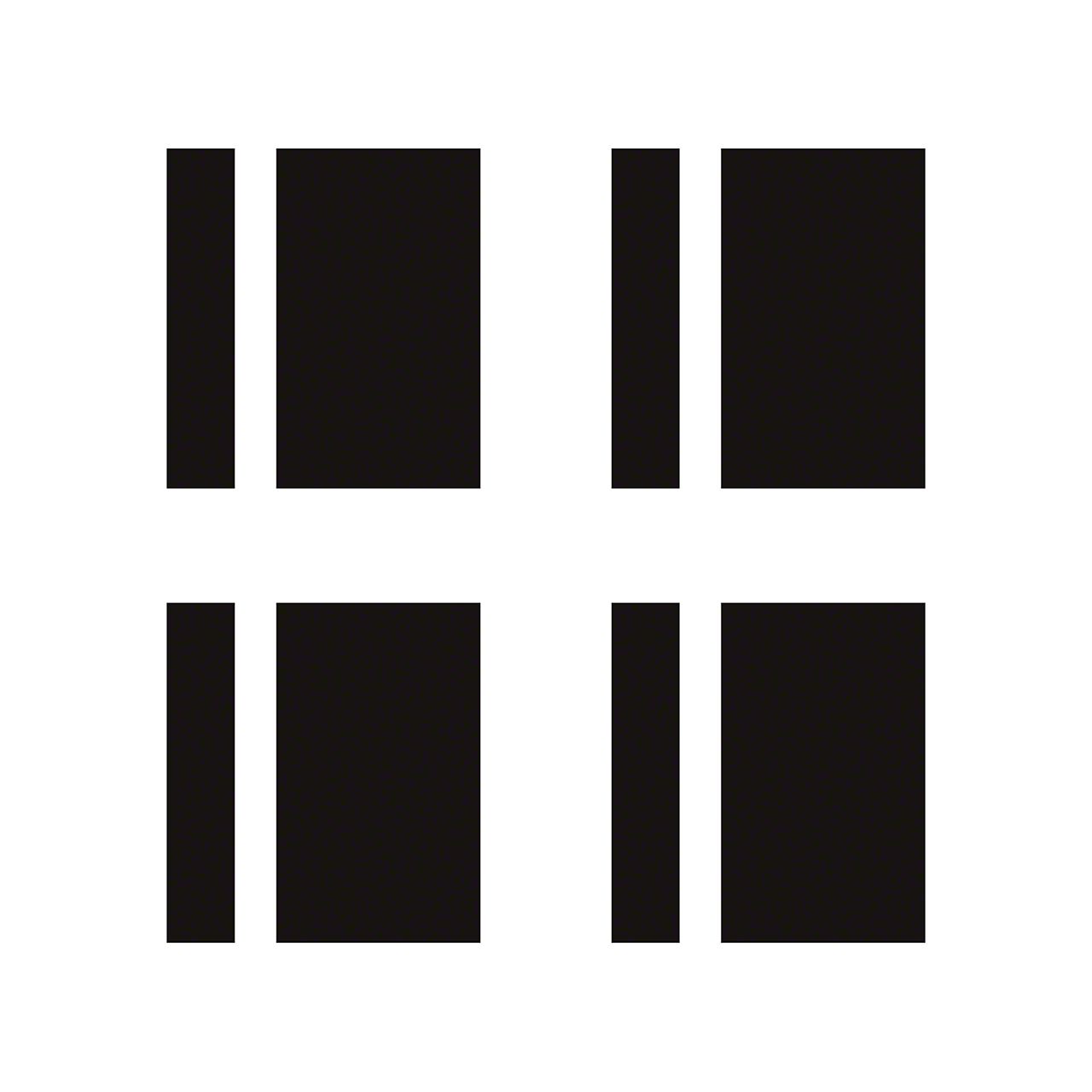 Corvette Vinyl Wheel Hash Mark Decals; Matte Black (97-26 Corvette C5 ...