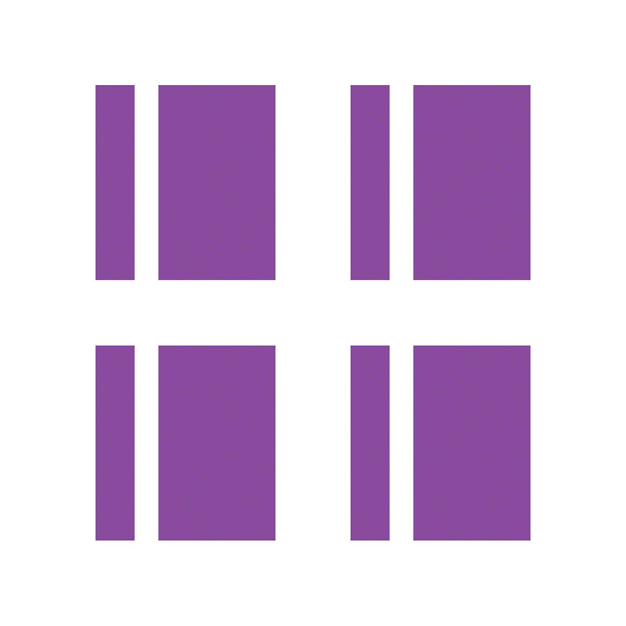 Corvette Vinyl Wheel Hash Mark Decals; Matte Purple (97-26 Corvette C5 ...