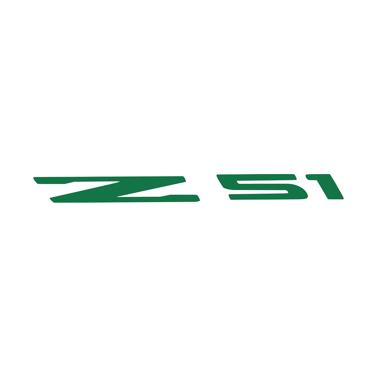 Corvette Z51 Logo Rear Interior Window Decal with LED Kit; Gloss Green ...