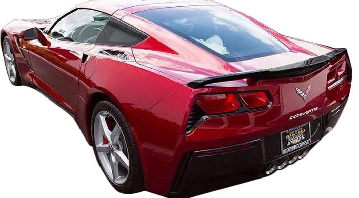Corvette Z51 Style High Rise Spoiler; Gloss Hydro Carbon Fiber (14-19 ...