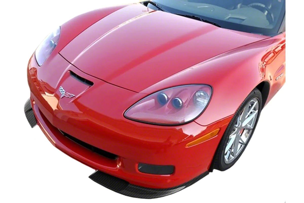 Corvette ZR1 Aggressive Split Splitter; Matte Hydro Carbon Fiber (05-13 ...