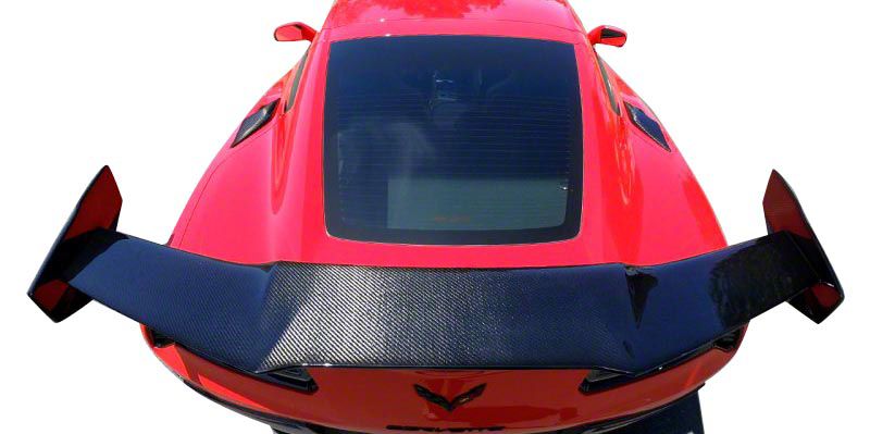 Corvette ZR1 Style Rear Wing; Hydro Carbon Fiber (14-19 Corvette C7 ...