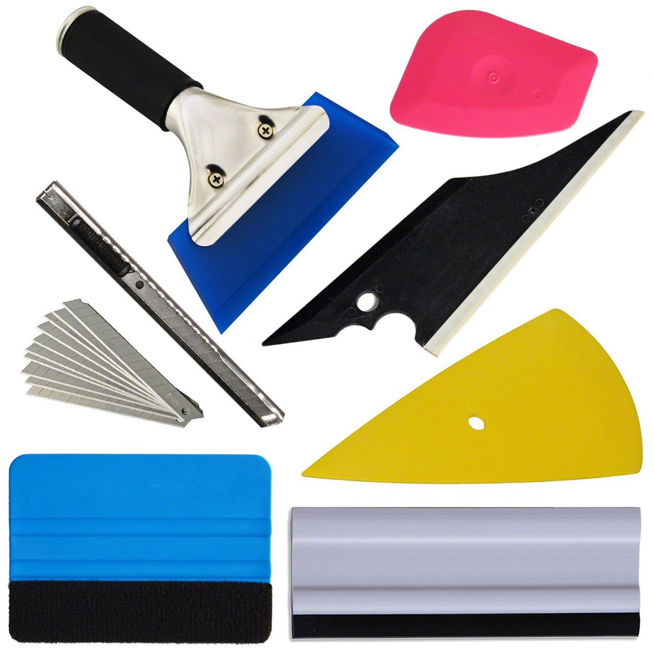 Universal AM Automotive Wrap/Tint/Vinyl Installation Tool Kit; 7-Piece ...