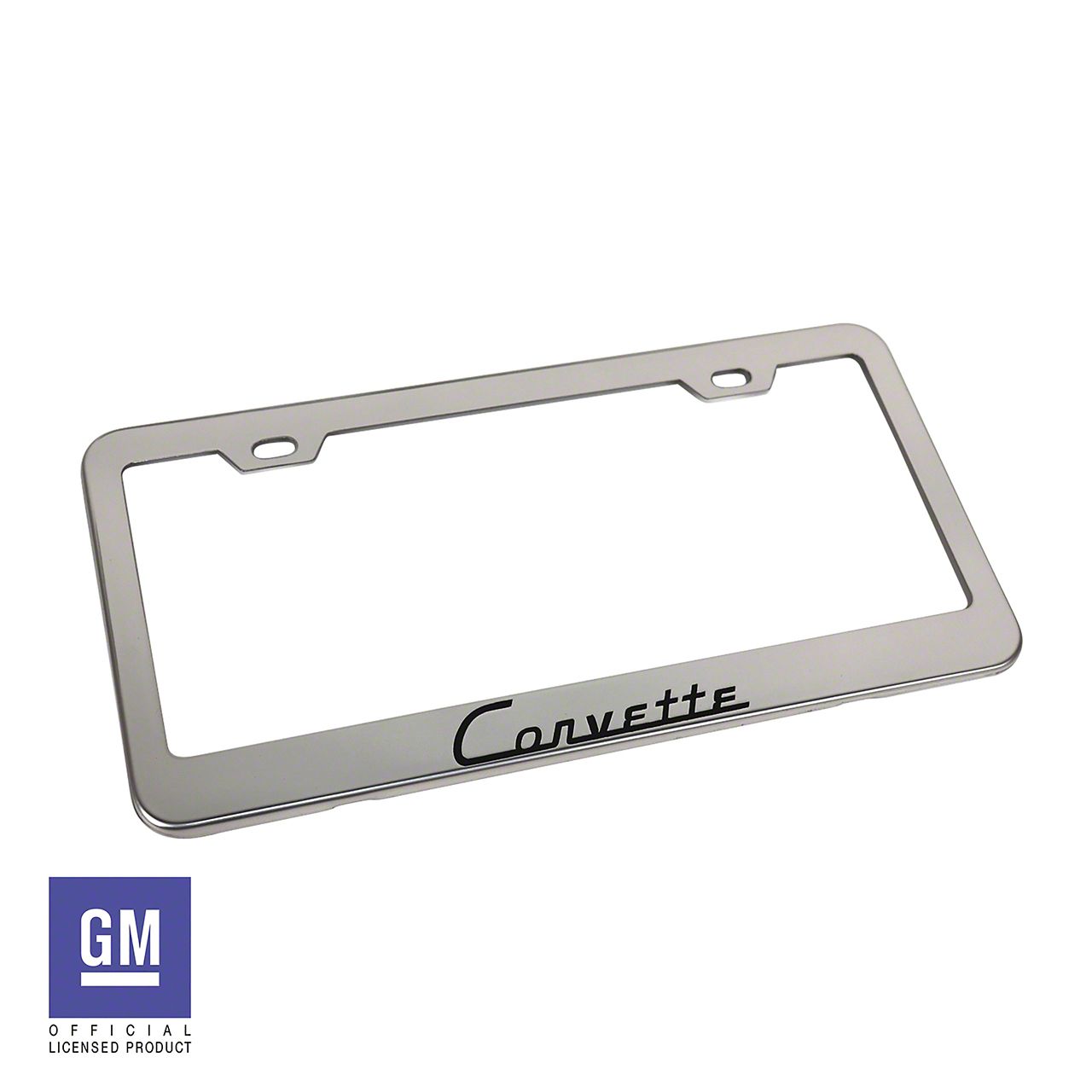 Universal AM License Plate Frame with Carbon Fiber Corvette Script ...
