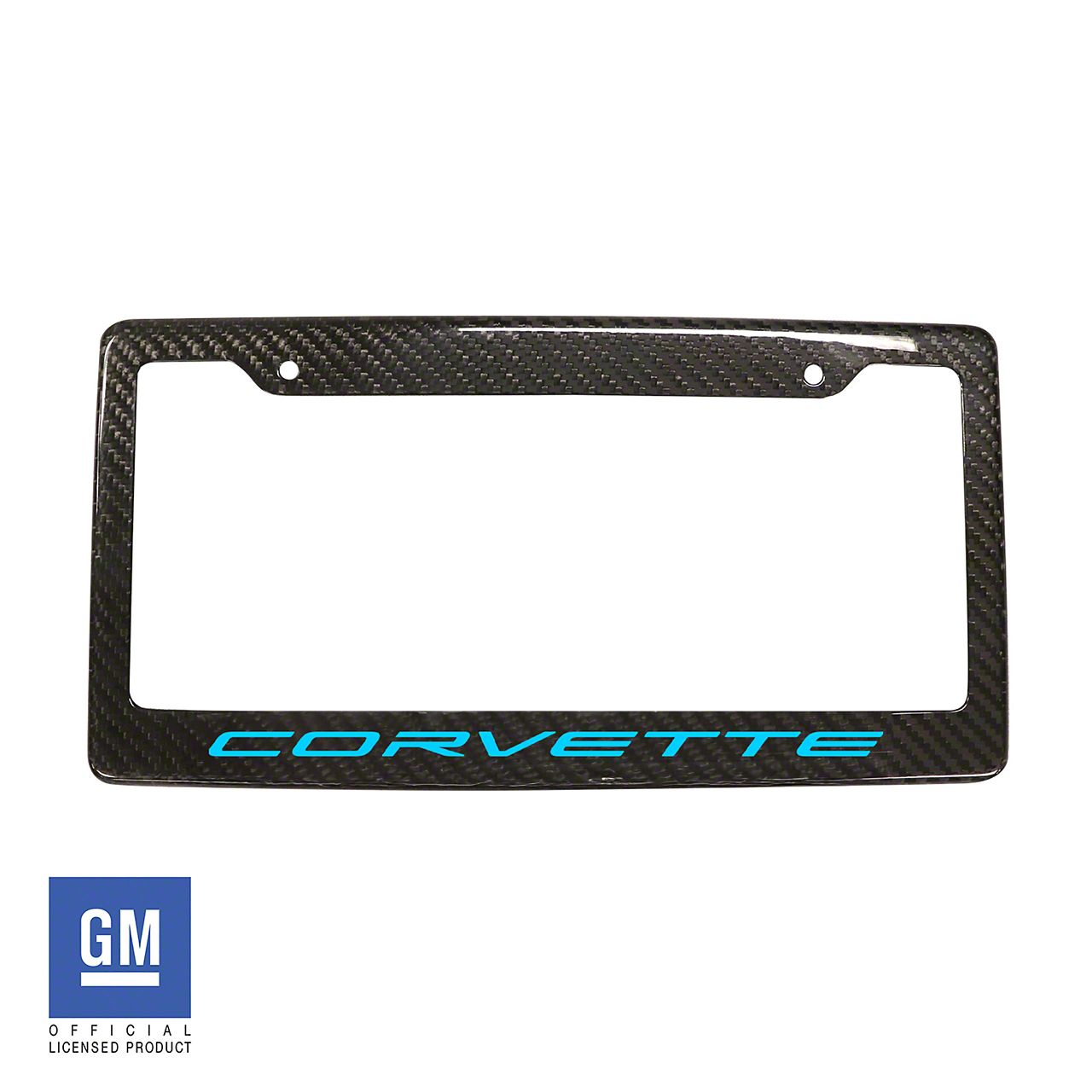 Universal AM License Plate Frame with Rapid Blue Corvette Script ...