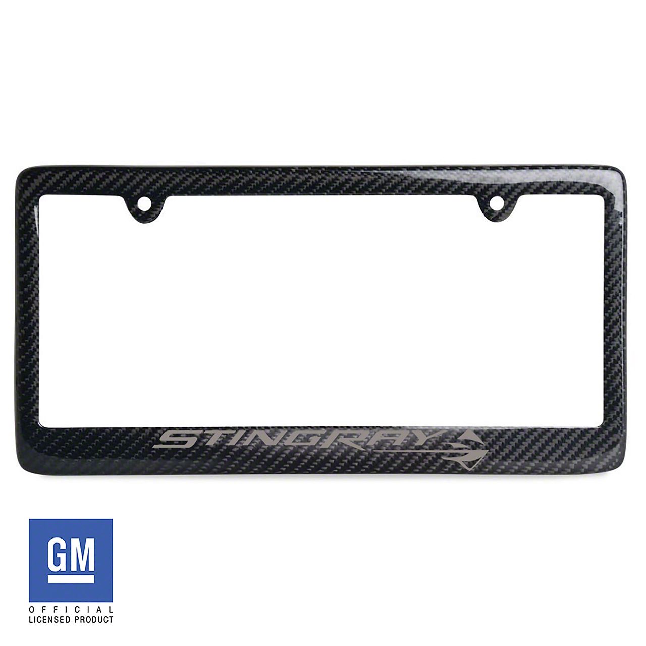 Universal AM License Plate Frame with Silver Stingray Script and Logo ...