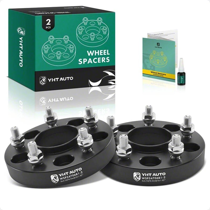 Camaro 1-Inch 5-Lug Wheel Spacers; Rear Only; Black; Set of Two (93-02 ...