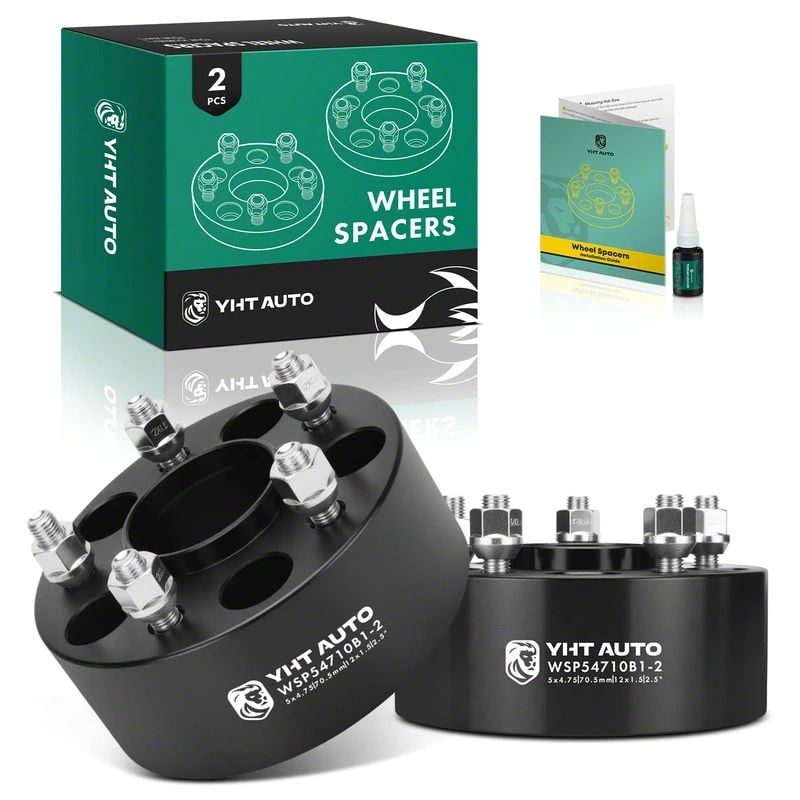 Camaro 2.50-Inch 5-Lug Wheel Spacers; Black; Set of Two (93-02 Camaro ...