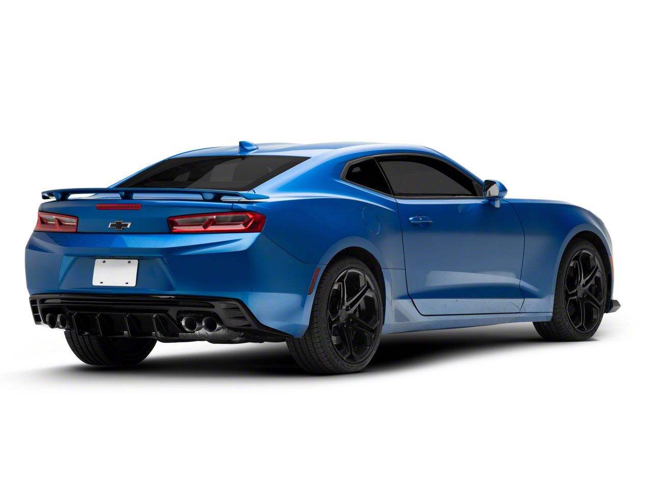 Camaro 3-Piece Rear Diffuser; Gloss Black (16-24 Camaro, Excluding ZL1 ...