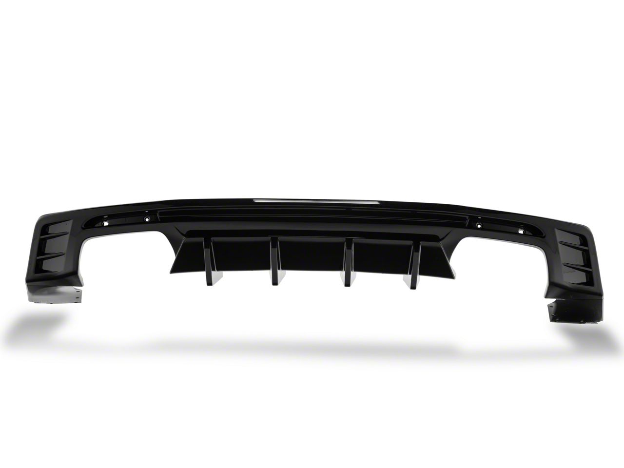 Camaro 3-Piece Rear Diffuser; Gloss Black (16-24 Camaro, Excluding ZL1 ...