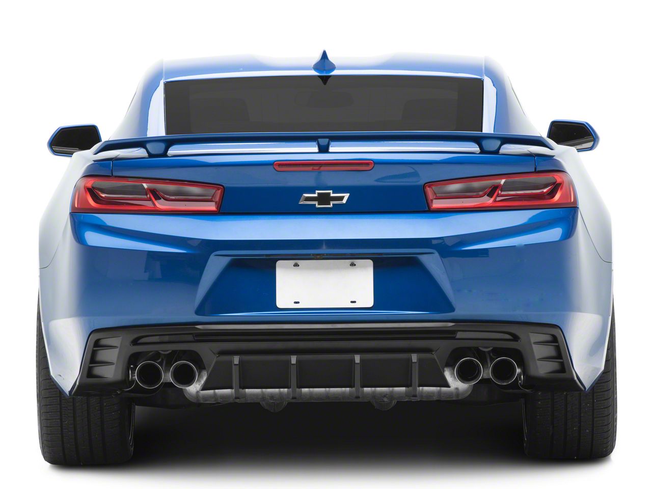 Camaro 3-Piece Rear Diffuser; Matte Black (16-24 Camaro, Excluding ZL1 ...