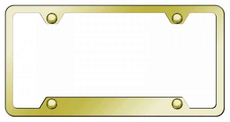 Camaro 4-Hole Cut-Out License Plate Frame; Gold (Universal; Some ...