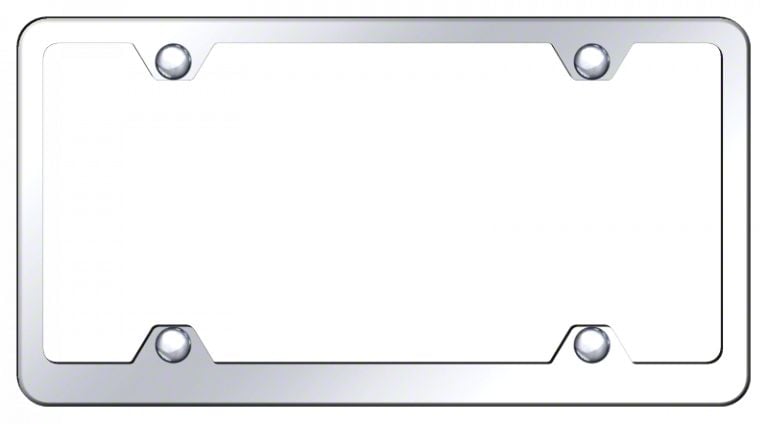 Camaro 4-Hole Wide Body License Plate Frame; Stainless Steel (Universal ...