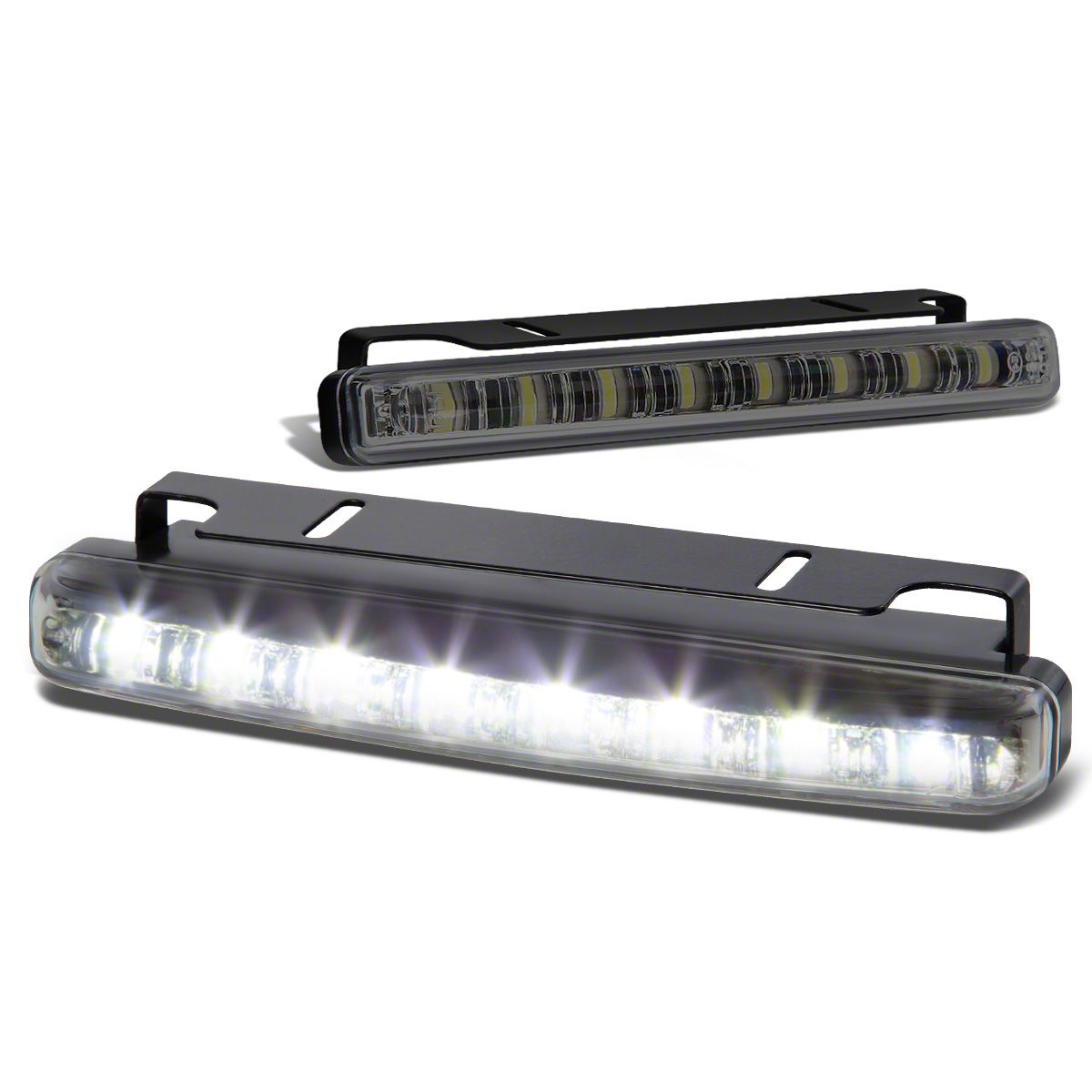 Camaro 8-LED Rectangular Fog Lights; Smoke (Universal; Some Adaptation ...