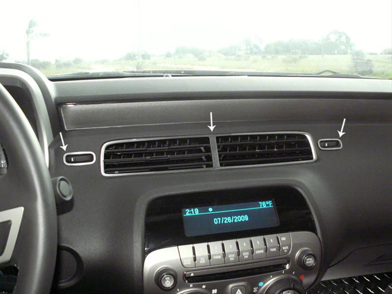 Camaro A/C Vent Center Bezel Trim Kit; Polished (10-15 Camaro) - Free ...
