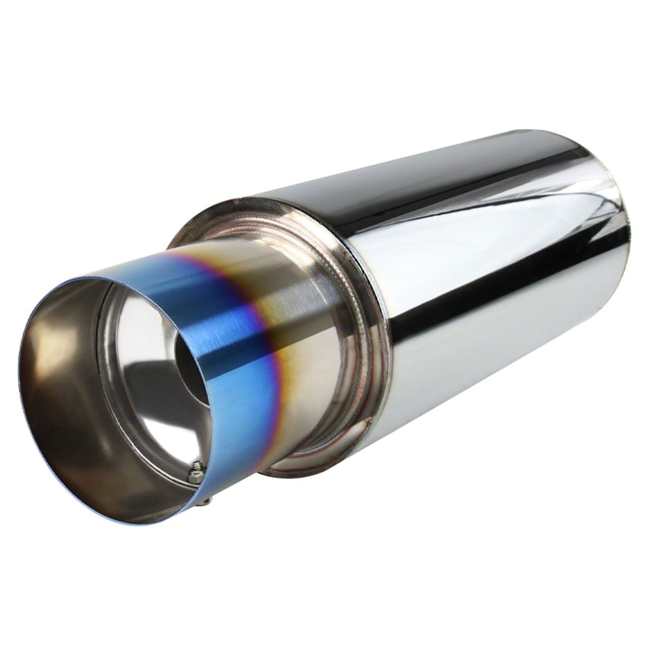 Camaro Apex N1 Style Muffler with Burnt Blue Titanium Tip; 2.50-Inch ...