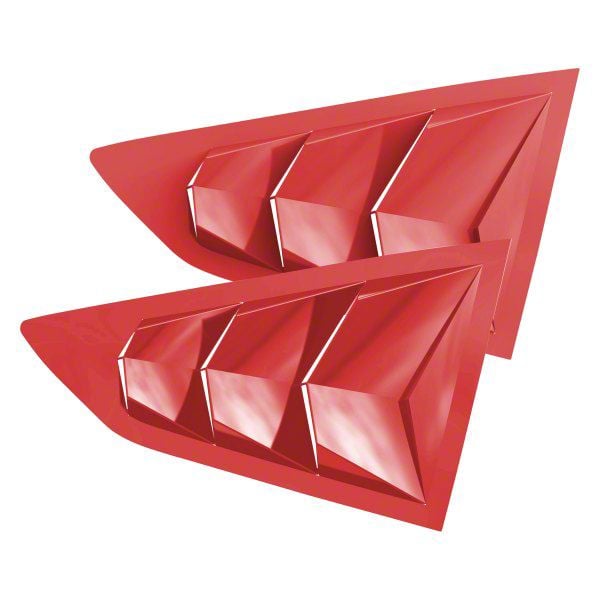 Camaro Bakkdraft Quarter Window Louvers; Garnett Red (16-24 Camaro ...