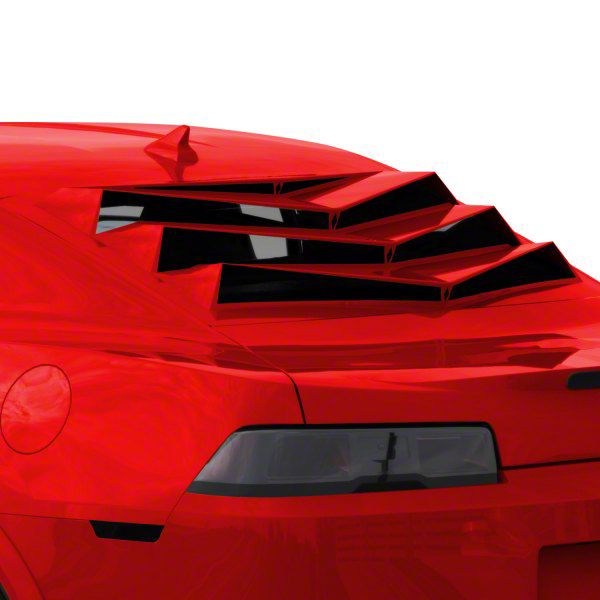 Camaro Bakkdraft Quarter Window Louvers; Pull Me Over Red (10-15 Camaro ...