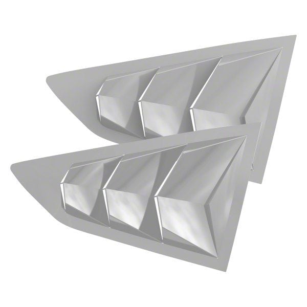 Camaro Bakkdraft Quarter Window Louvers; Silver Ice (16-24 Camaro Coupe ...