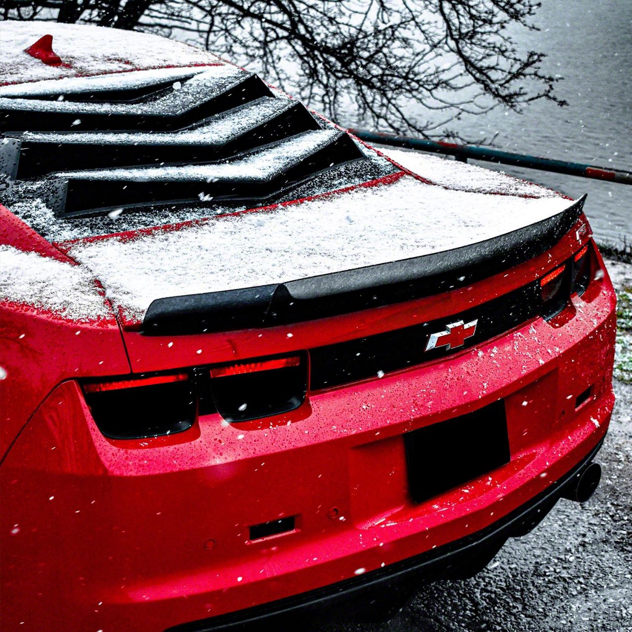 Camaro Bakkdraft Rear Window Louvers; Satin Black (10-15 Camaro Coupe ...