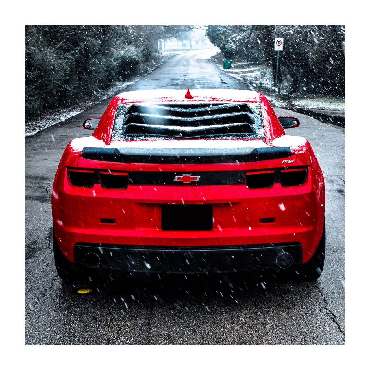 Camaro Bakkdraft Rear Window Louvers; Satin Black (10-15 Camaro Coupe ...