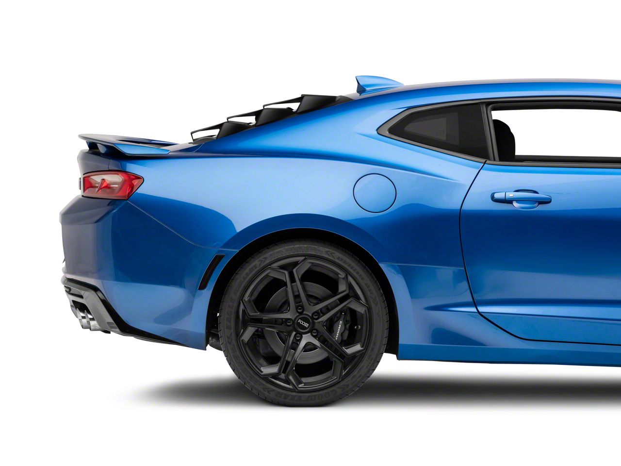 Camaro Bakkdraft Rear Window Louvers; Satin Black (16-24 Camaro Coupe ...