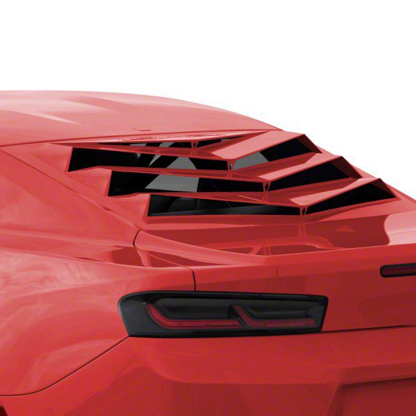 Camaro Bakkdraft Rear Window Louvers; Garnett Red (16-24 Camaro Coupe ...
