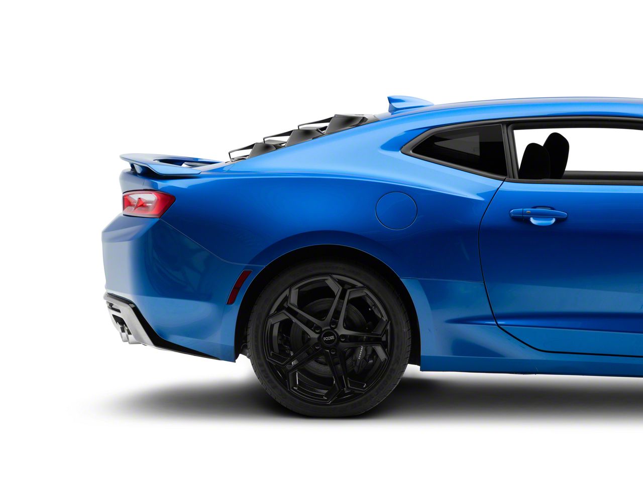 Camaro Bakkdraft Rear Window Louvers; Gloss Black (16-24 Camaro Coupe ...