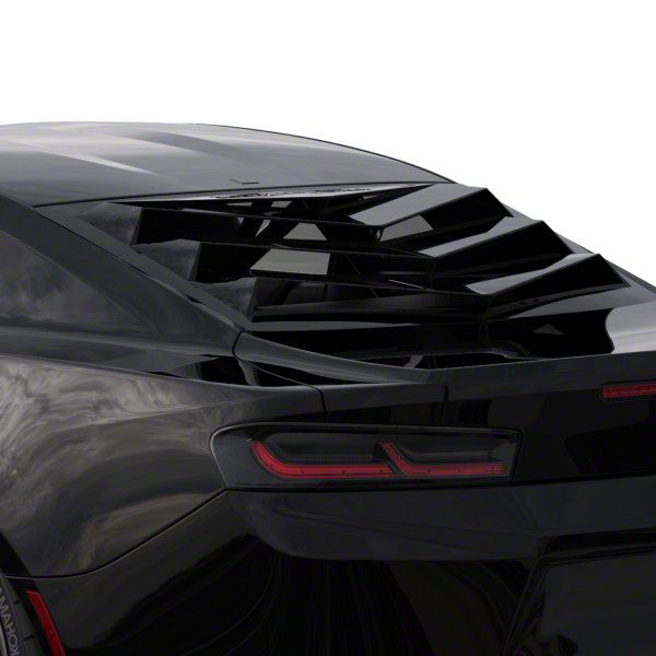 Camaro Bakkdraft Rear Window Louvers; Mosaic Black (16-24 Camaro Coupe ...