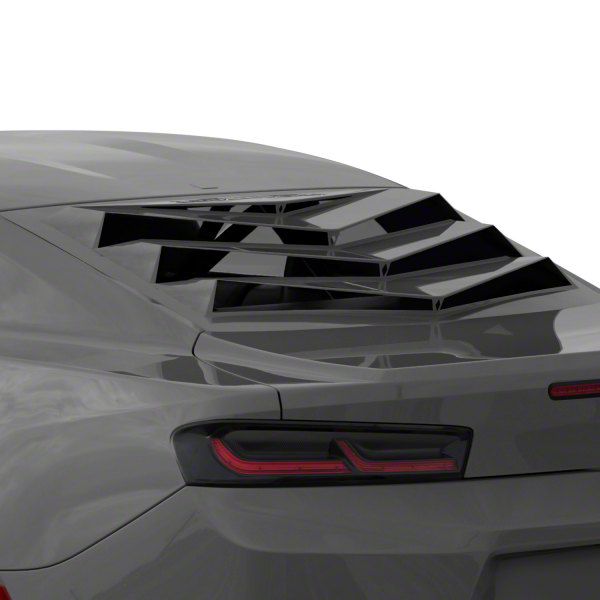 Camaro Bakkdraft Rear Window Louvers; Nightfall Grey (16-24 Camaro ...