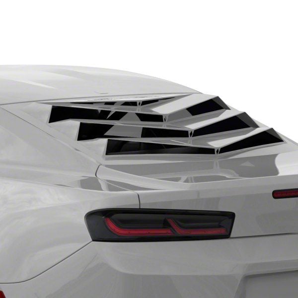 Camaro Bakkdraft Rear Window Louvers; Silver Ice (16-24 Camaro Coupe ...