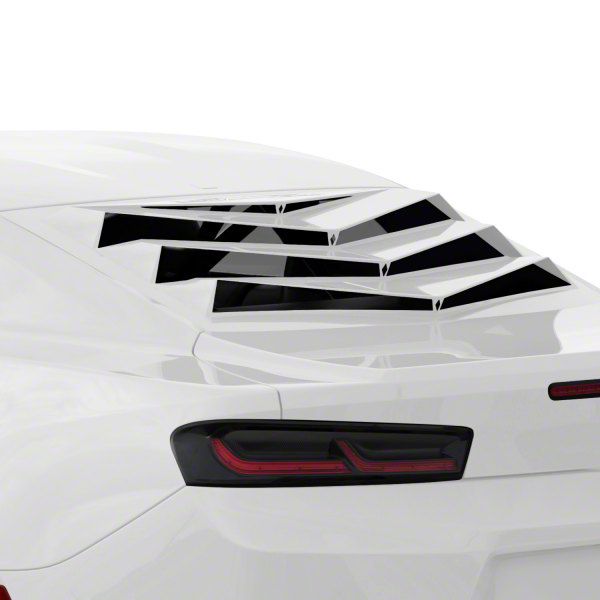 Camaro Bakkdraft Rear Window Louvers; Summit White (16-24 Camaro Coupe ...