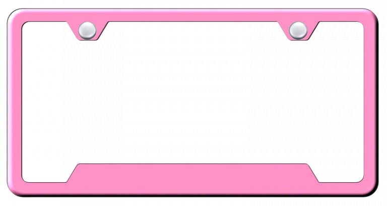 Camaro Blank Cut-Out License Plate Frame; Pink (Universal; Some ...