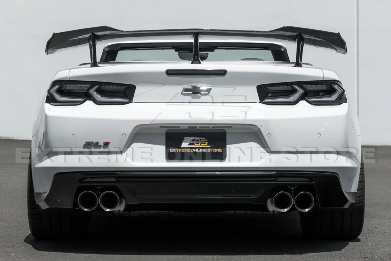 Camaro C8 Style Sequential LED Tail Lights; Black Housing; Smoked Lens ...