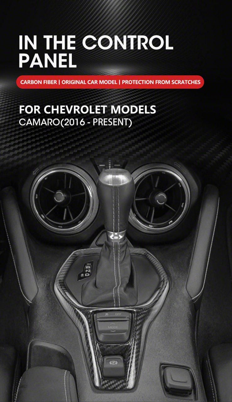 Camaro Center Control Panel Cover; Carbon Fiber (16-24 Camaro) - Free ...