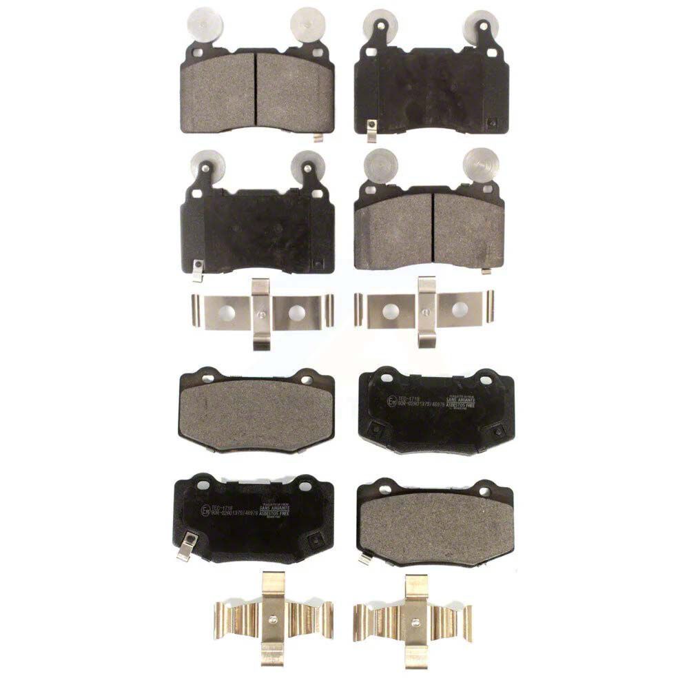 Camaro Ceramic Brake Pads; Front and Rear (16-24 Camaro SS w/ 4-Piston ...