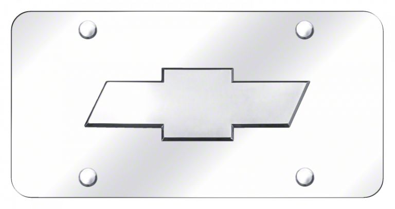 Camaro Chevy Logo License Plate; Chrome on Chrome (Universal; Some ...