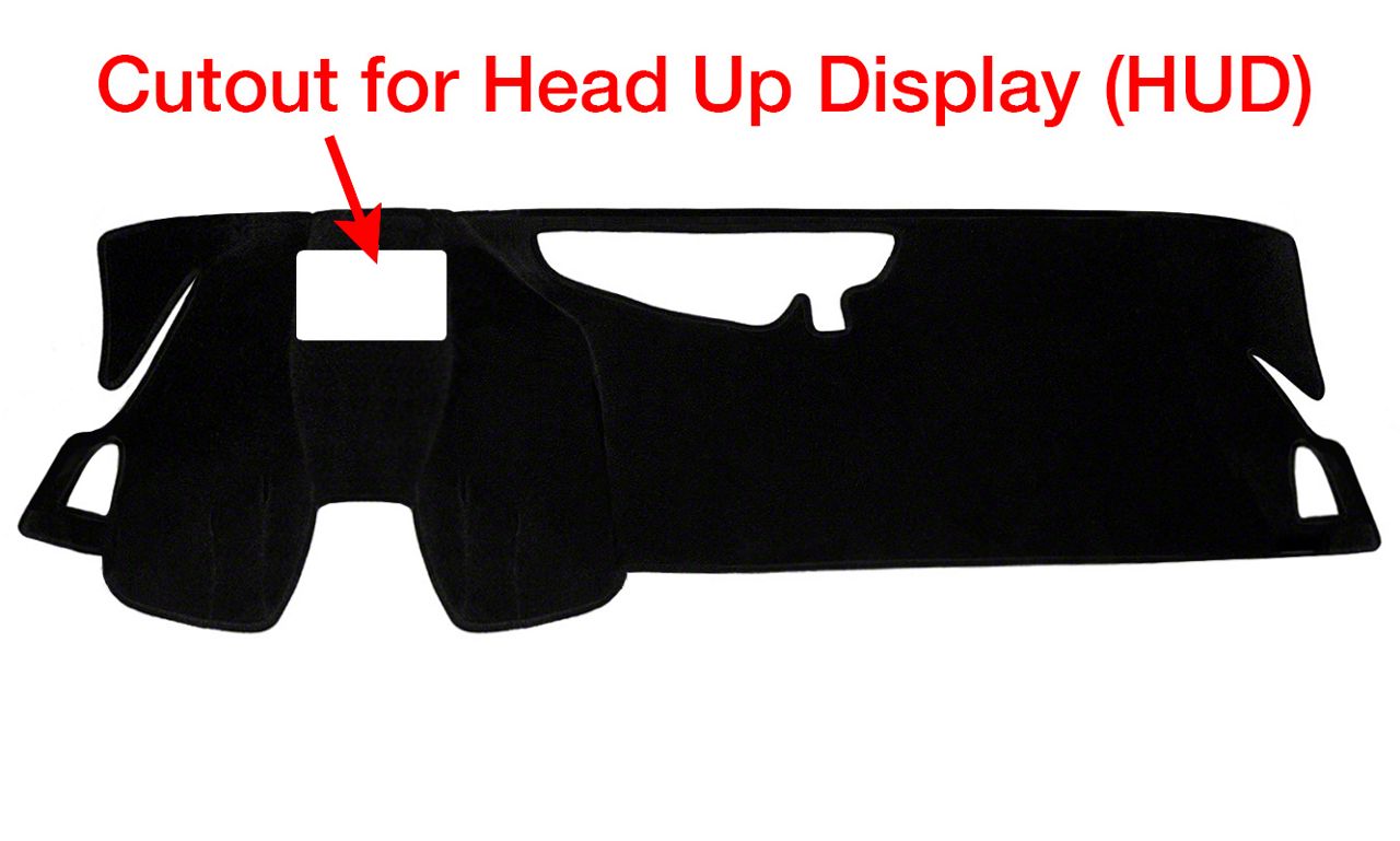 Camaro Custom Fit Dash Cover; Sedona Suede Black (16-24 Camaro w/ Heads ...