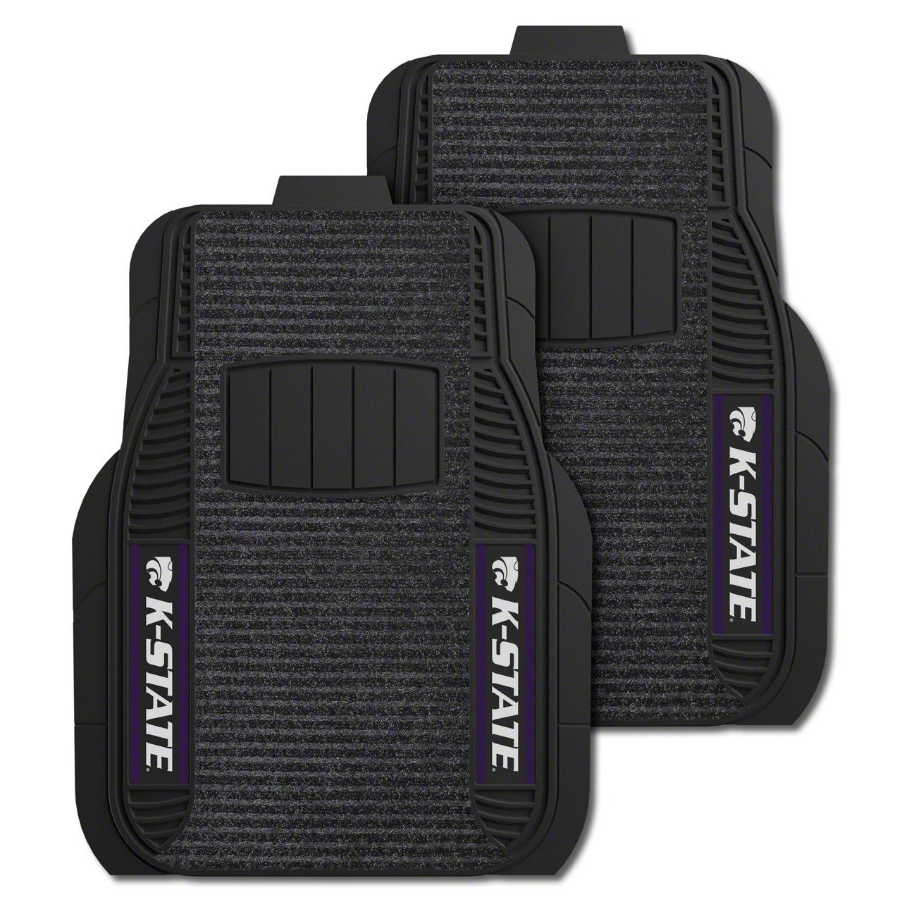 Camaro Deluxe Front Floor Mats with Kansas State University Logo; Black ...