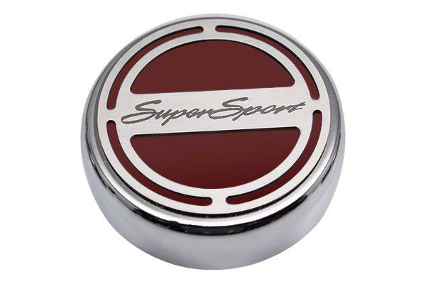 Camaro Engine Caps with Super Sport Logo; Garnet Red (10-15 Camaro SS w ...