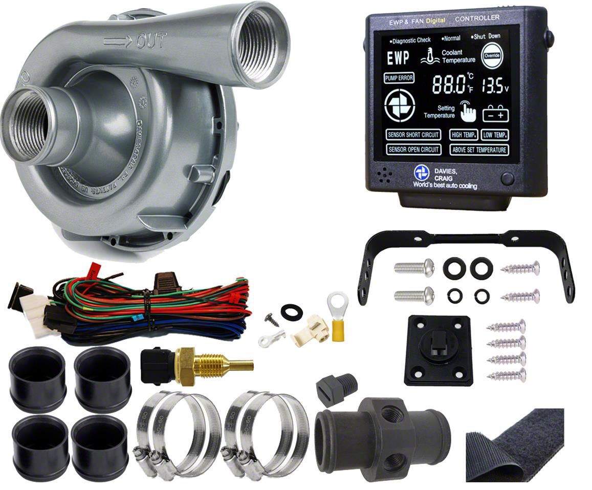 Camaro EWP150 Alloy Remote Electric Water Pump and Controller Combo Kit ...