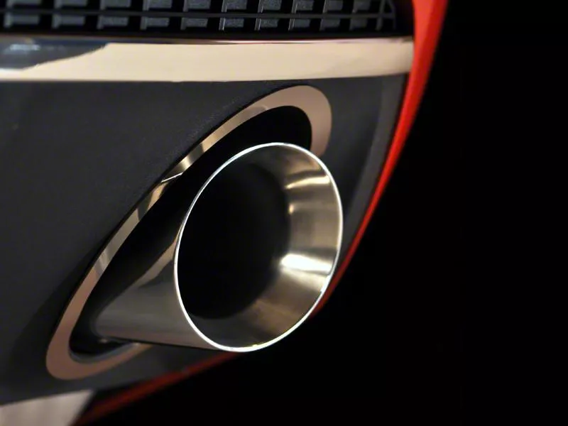 Camaro Exhaust Trim Rings; Polished; Full Oval; 2-Piece (10-13 Camaro ...