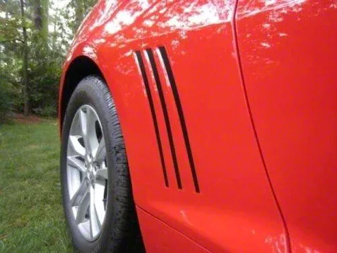 Camaro Faux Fender Vent Accent Decal; Gloss Black (10-15 Camaro) - Free ...