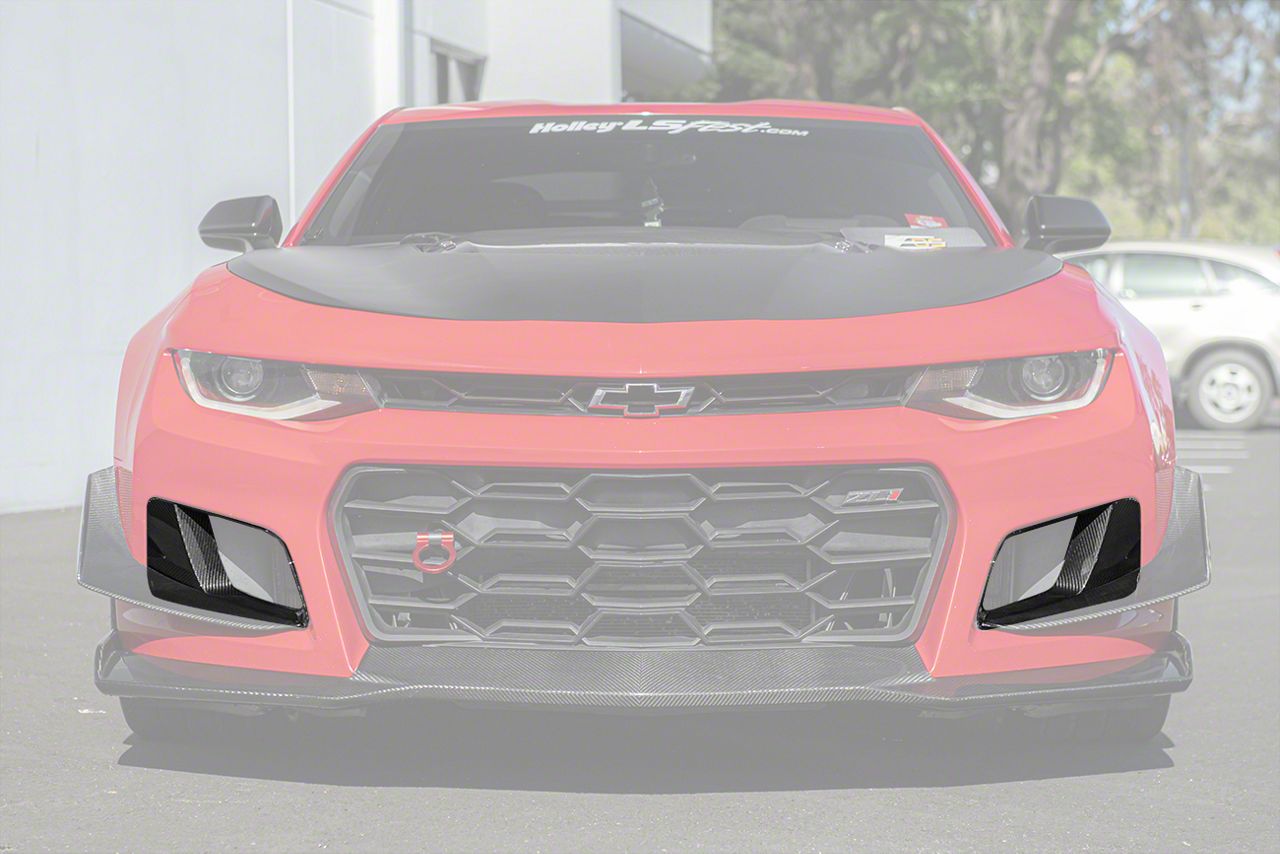 Camaro Front Bumper Air Duct Bezels; Carbon Fiber (17-24 Camaro ZL1 ...