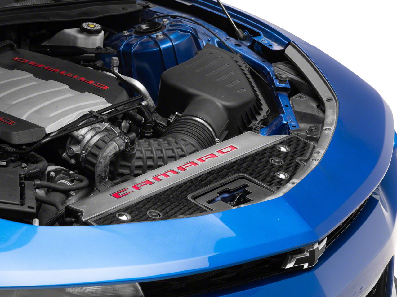 Camaro Illuminated Front Header Plate with Camaro Logo; Carbon Fiber ...