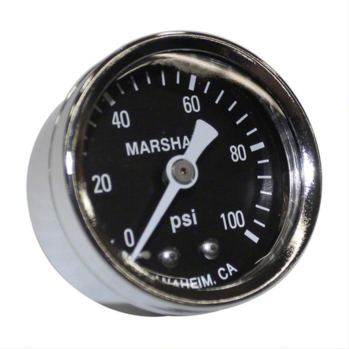 Camaro Fuel Pressure Gauge; 0-100 PSI; Dry (Universal; Some Adaptation ...