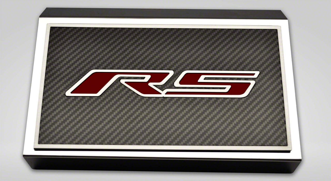 Camaro Fuse Cover Cover with Carbon Fiber RS Top Plate; Garnet Red (16 ...